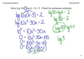 8.6 applications of logarithms | PDF