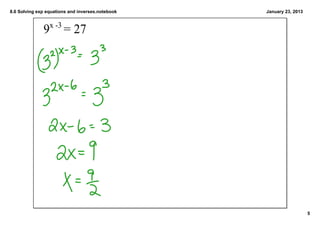 8.6 exponential equations | PPT