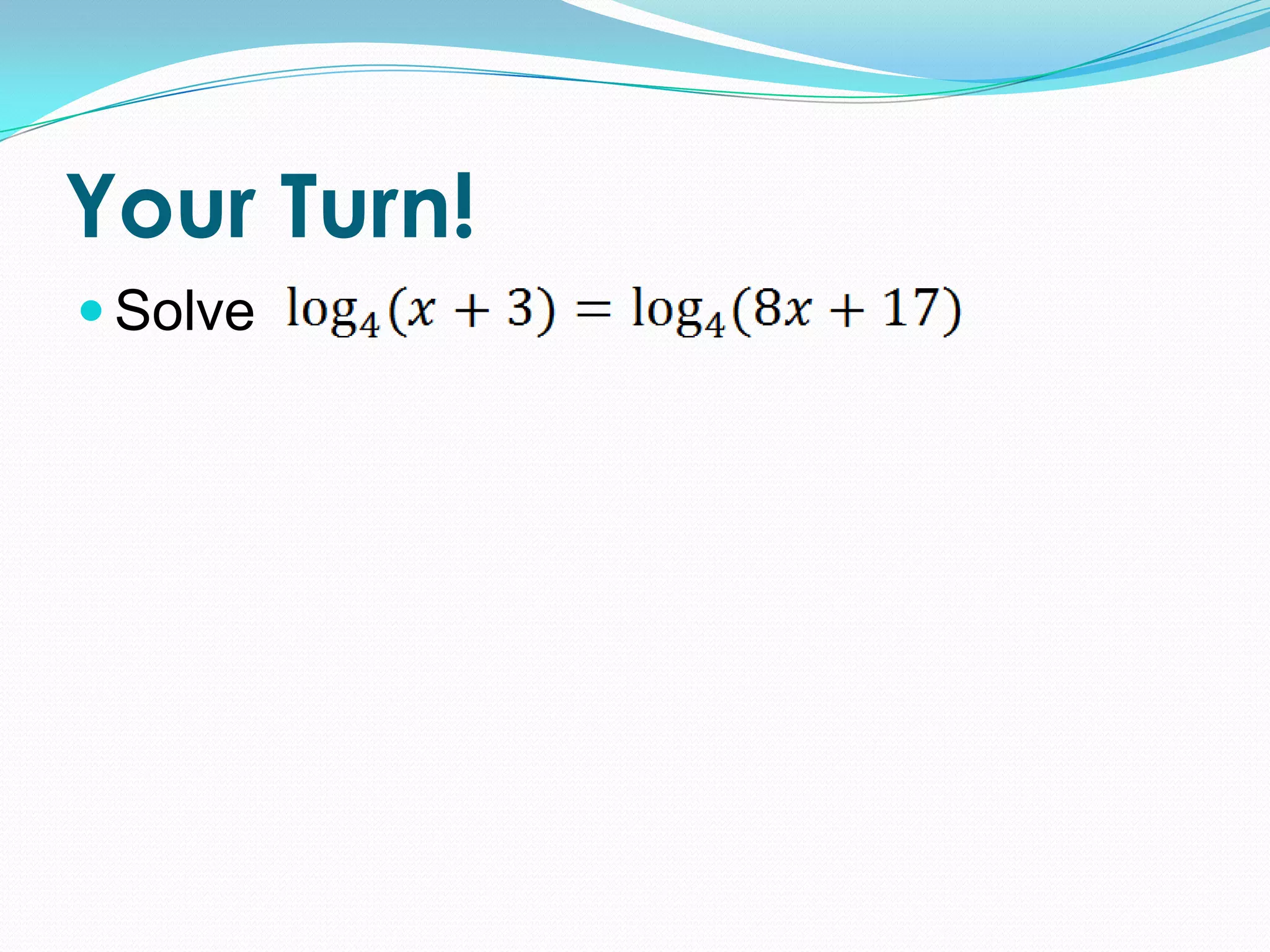 8.6 solving exponential and log equations | PPTX | Physics | Science