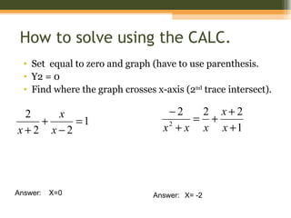 8-6 Solving Rational Functions | PPT
