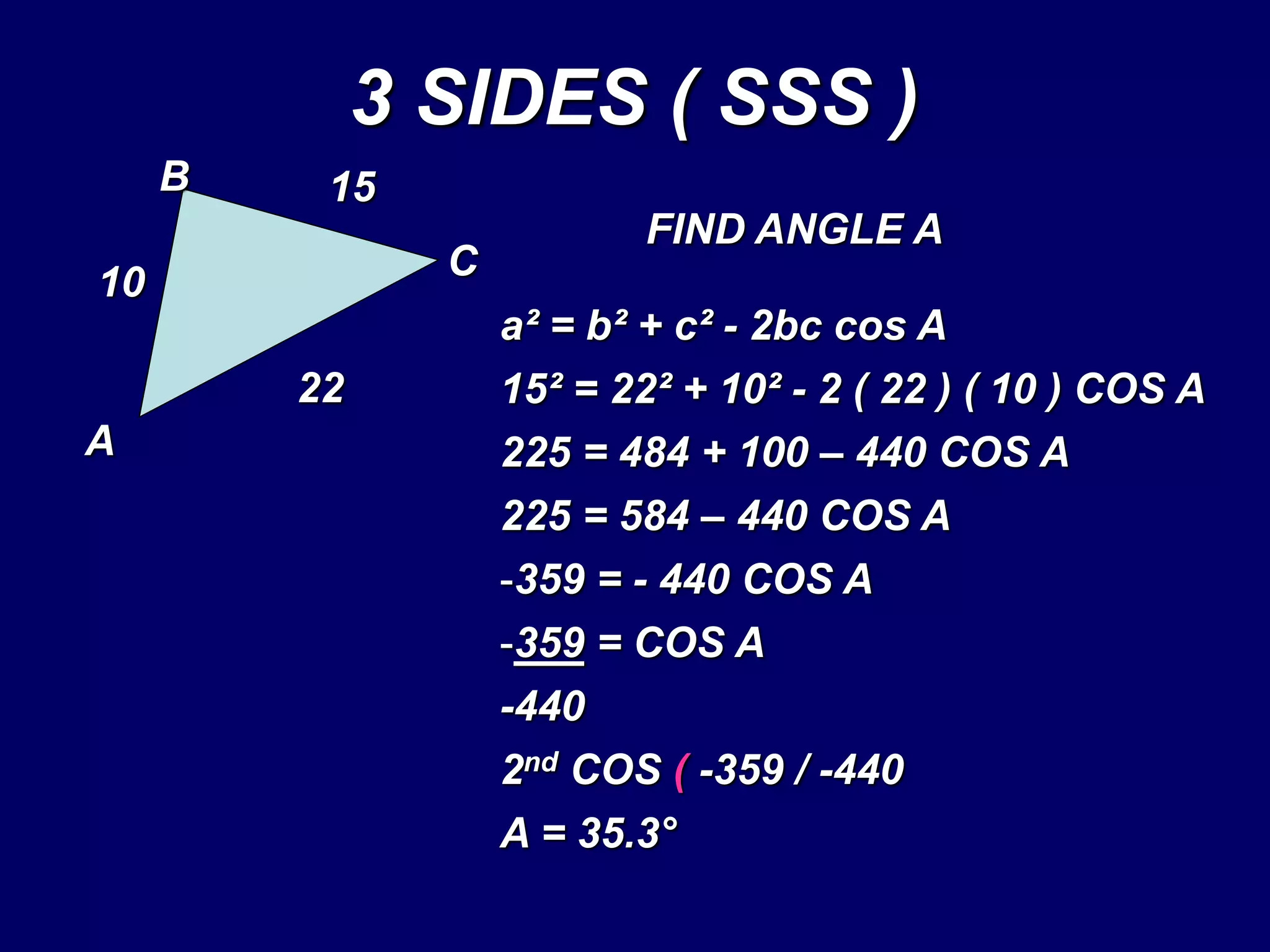 8-7 Law of Cosines.ppt
