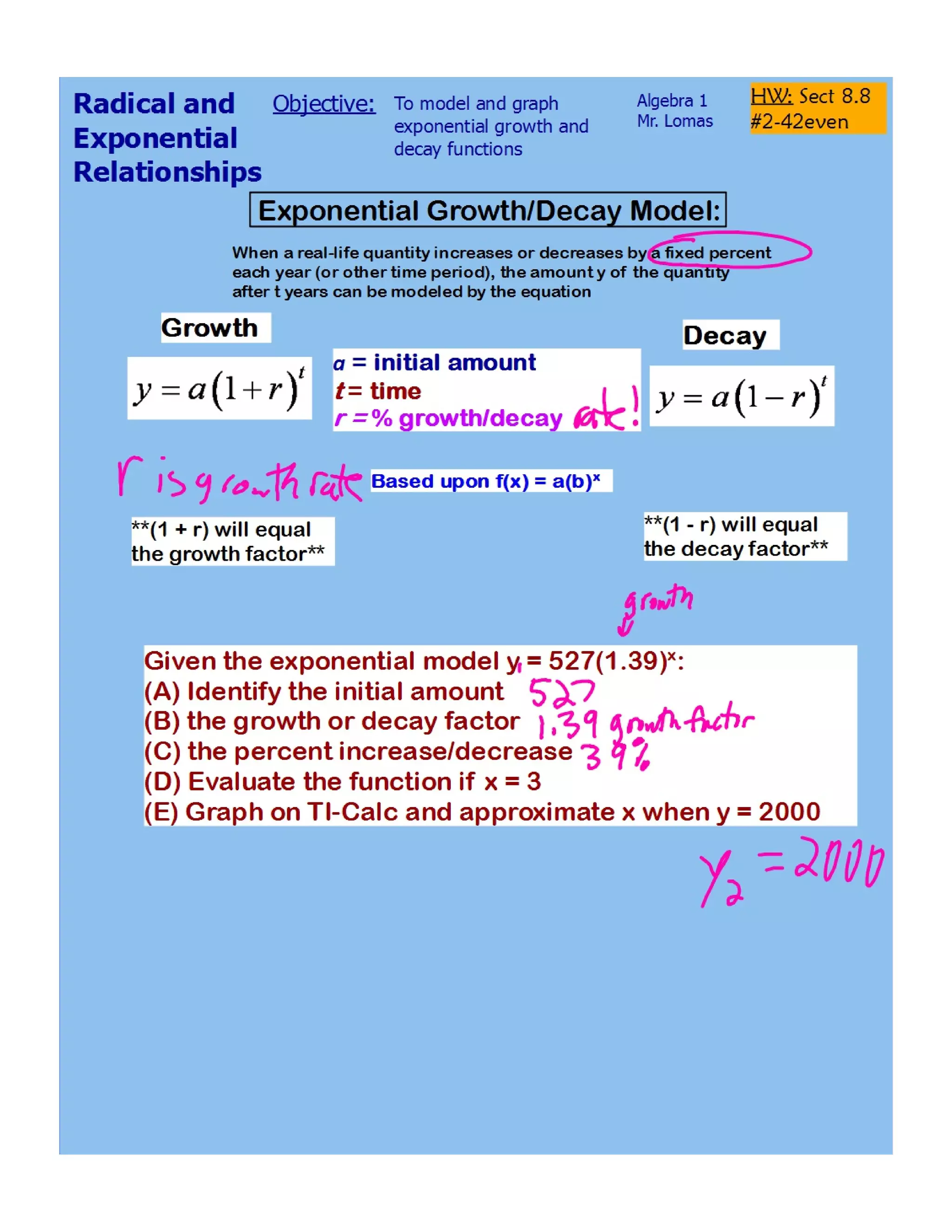 8 8 exponential growth and decay | PDF