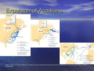 Acadian Deportation Map
