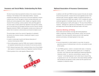 Social Media Guidelines for Insurance Industry | PDF | Financial ...