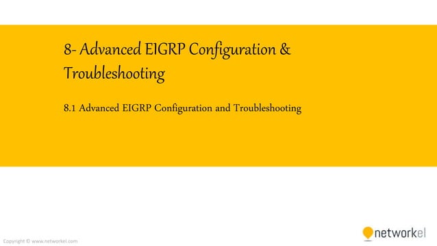 CCNA Advanced EIGRP Configuration and Troubleshooting | PPTX
