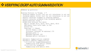 CCNA Advanced EIGRP Configuration and Troubleshooting | PPTX