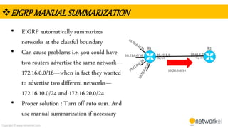 CCNA Advanced EIGRP Configuration and Troubleshooting | PPTX