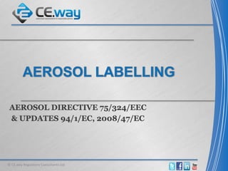 Aerosol dispensers labelling PPT