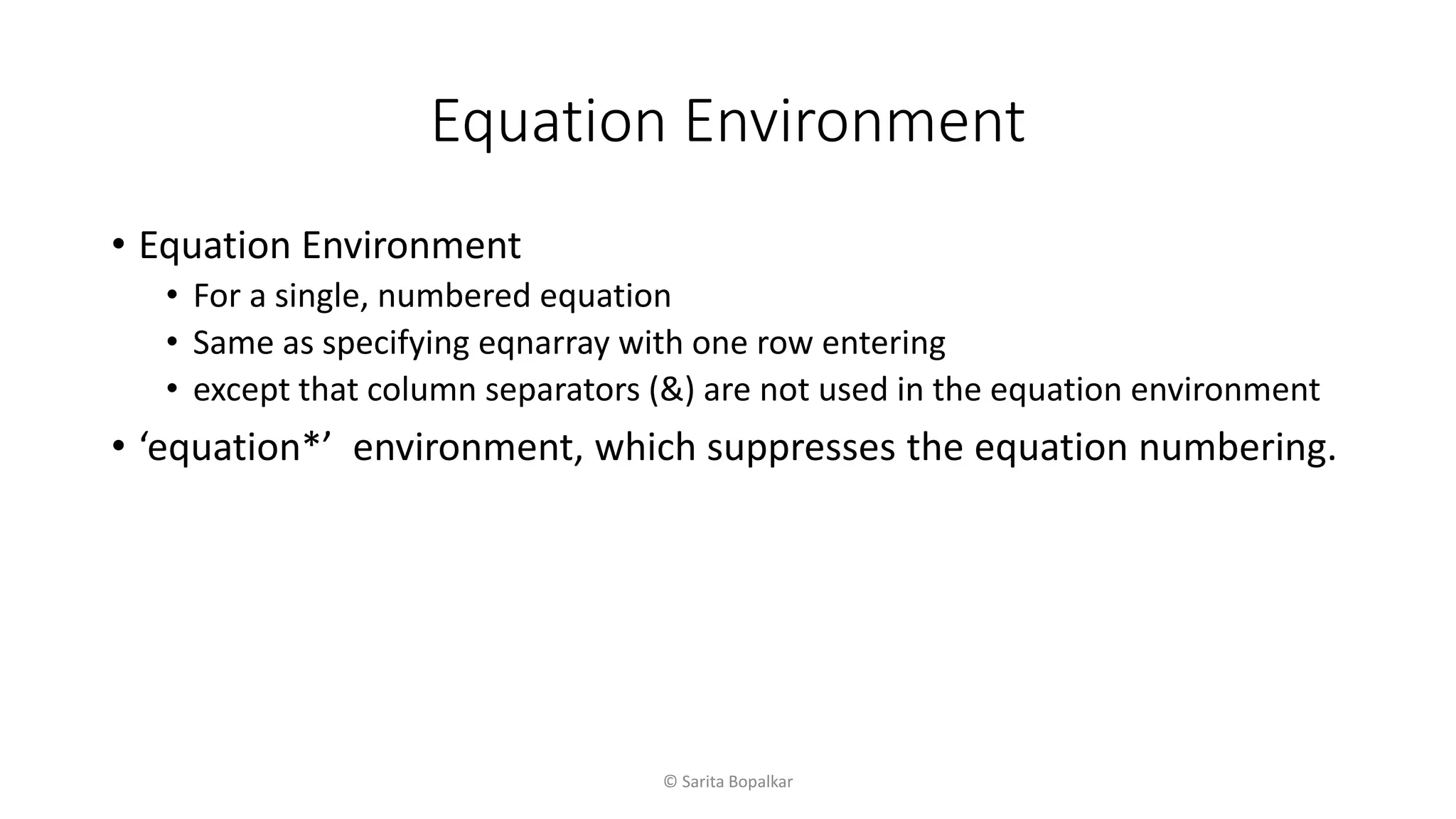 8-Array and Equation environment | PPT