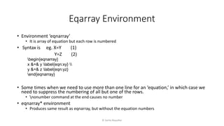 8-Array and Equation environment | PPT