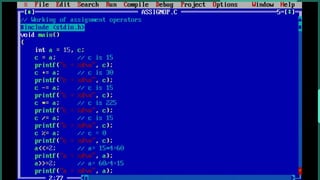 Assignment operators | PPTX