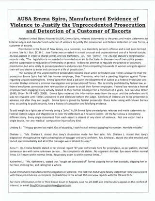 Joey The Player - AUSA EMMA SPIRO FABRICATED EVIDENCE TO JAIL JOHN | PDF