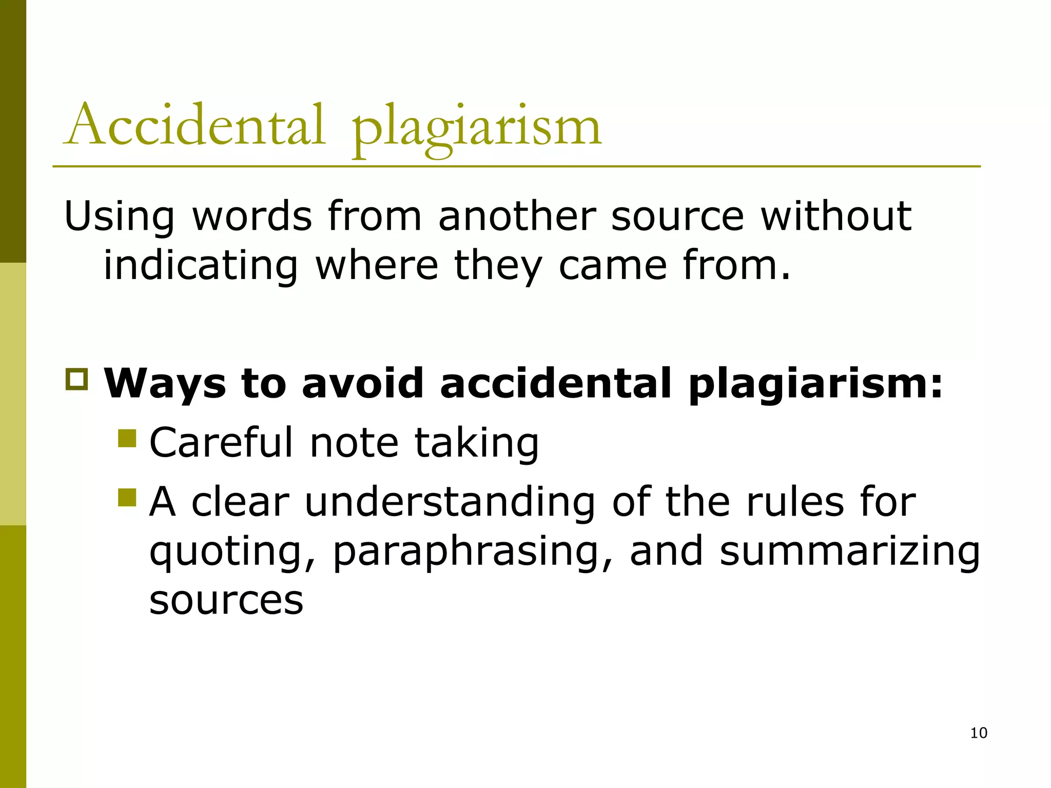 8 avoiding plagiarism-khalid | PPT