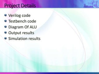 8 bit alu design | PPTX