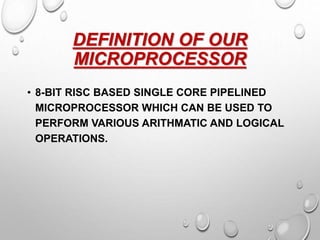 8 bit mips-processor | PPTX | Operating Systems | Computer Software and Applications