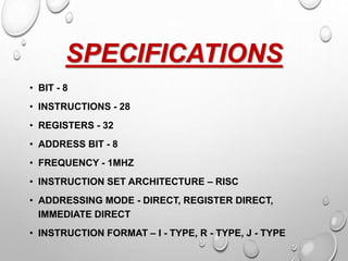 8 bit mips-processor | PPTX | Operating Systems | Computer Software and Applications