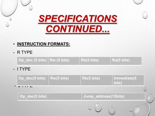 8 bit mips-processor | PPTX | Operating Systems | Computer Software and Applications