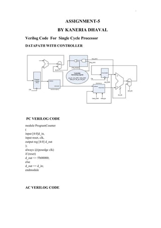 8 bit single cycle processor | PDF