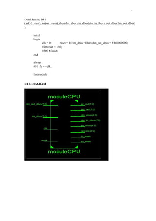 8 bit single cycle processor | PDF