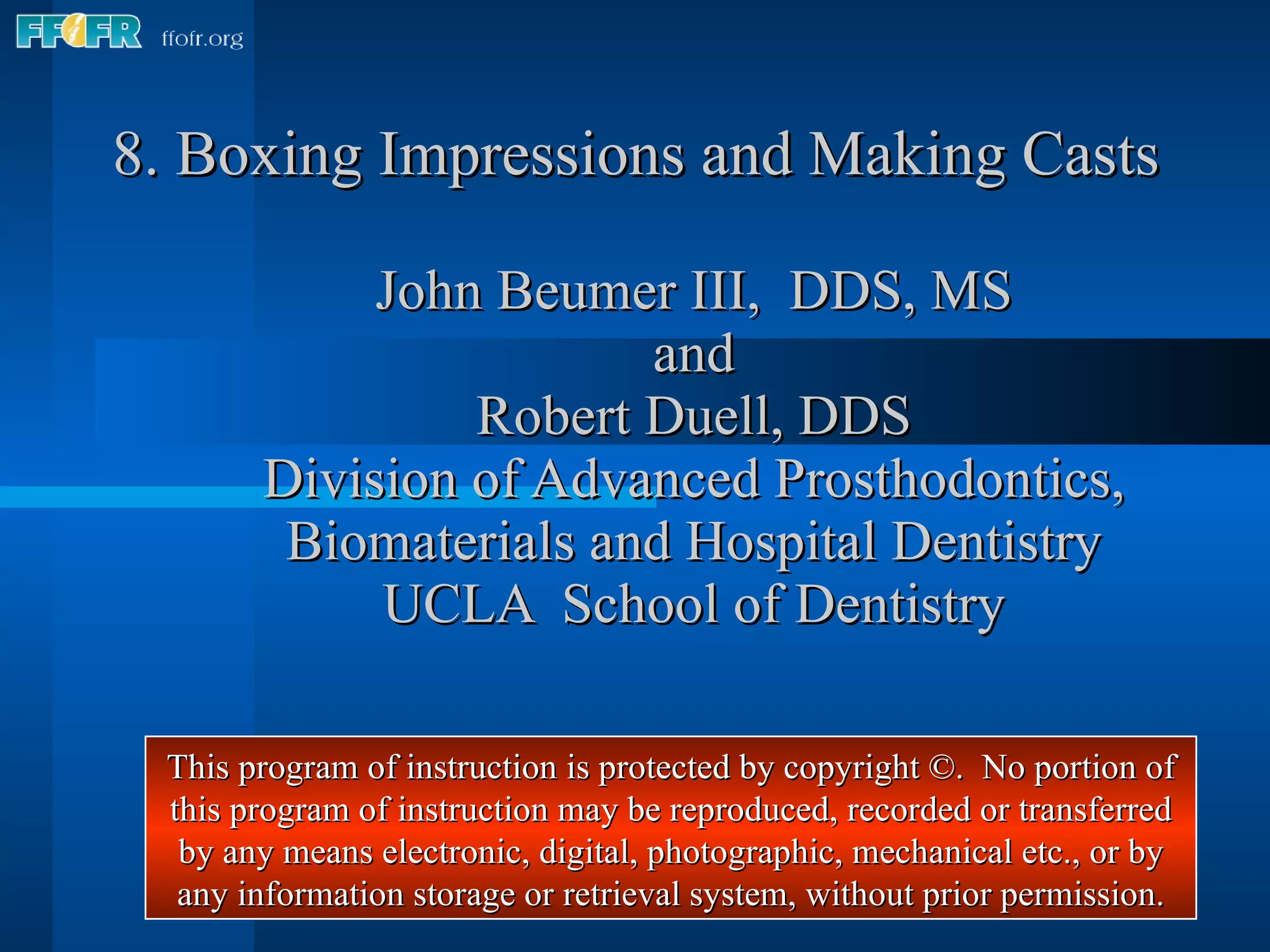 8.boxing impressions and making casts | PPT