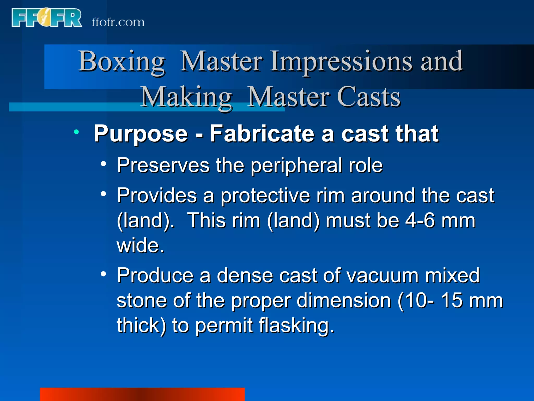 8.boxing impressions and making casts | PPT