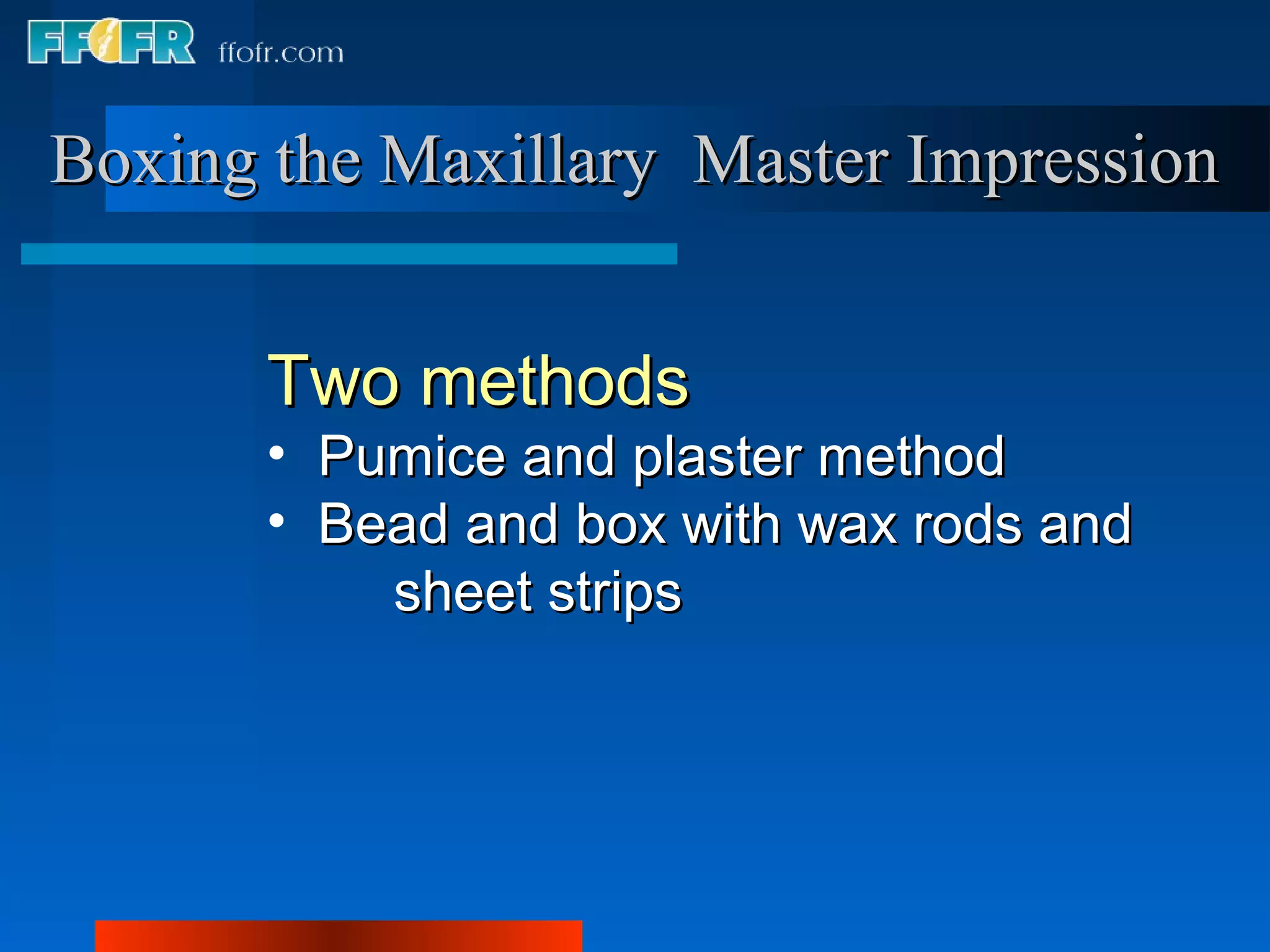 8.boxing impressions and making casts | PPT