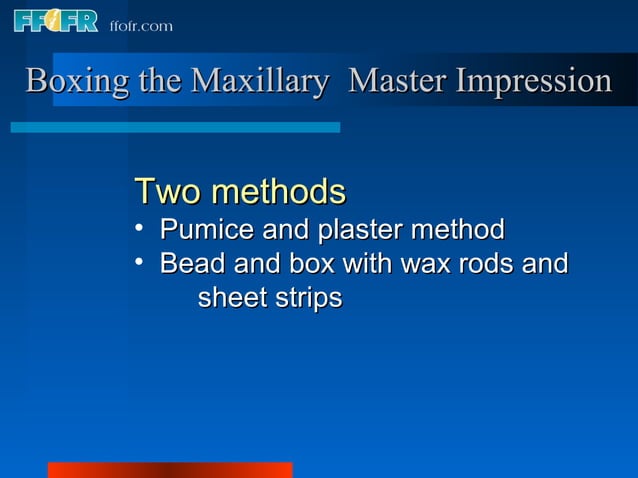 8.boxing impressions and making casts | PPT | Oral care | Personal Care