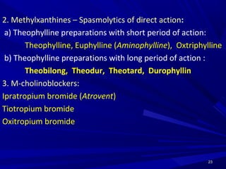 Pharmacology of the Respiratory System | PPT