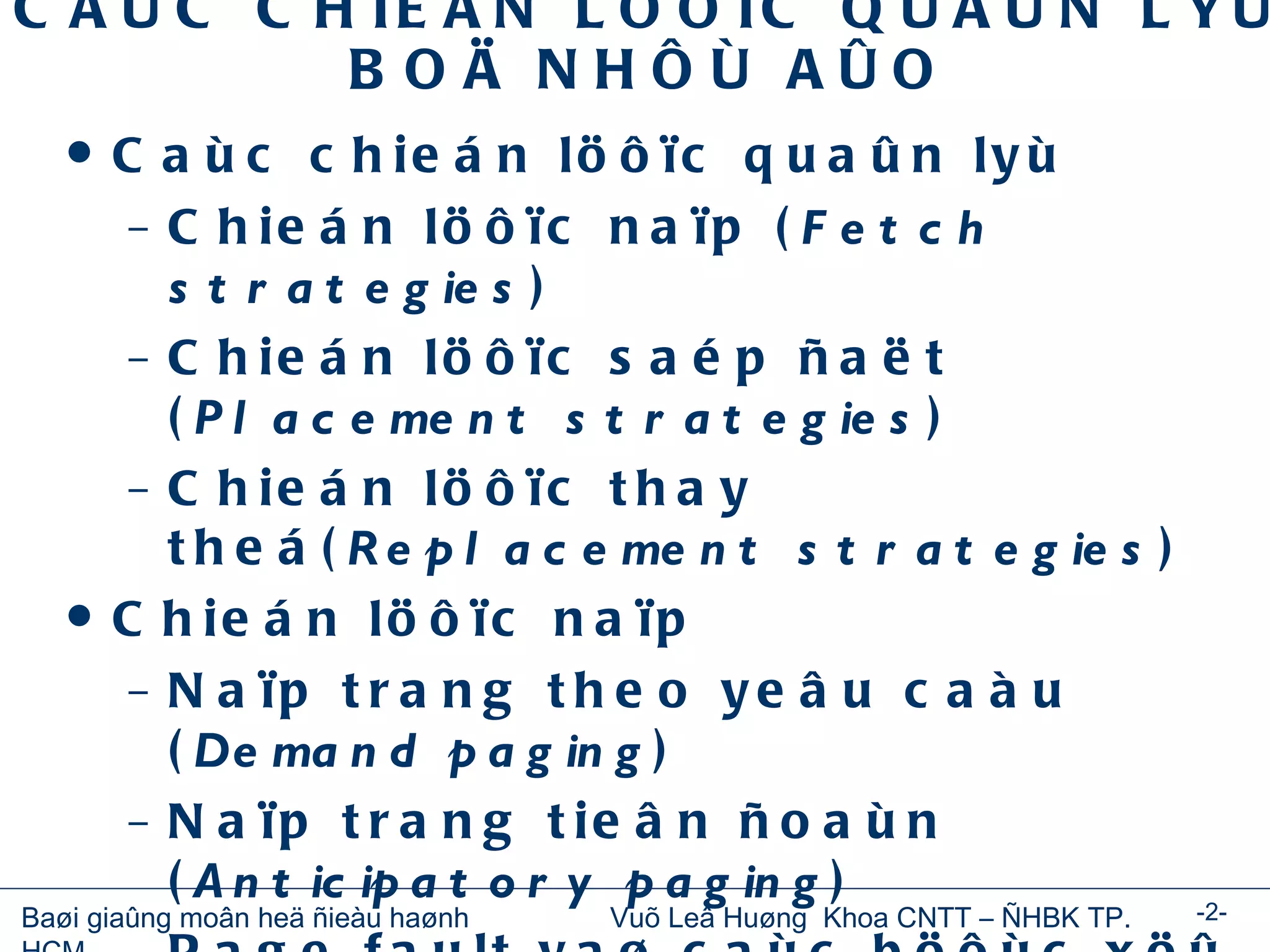 8 Chap8 Virtual Memorymanagement Ppt