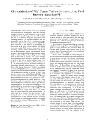8-Characterization of Tidal Current Turbine Dynamics Using Fluid ...