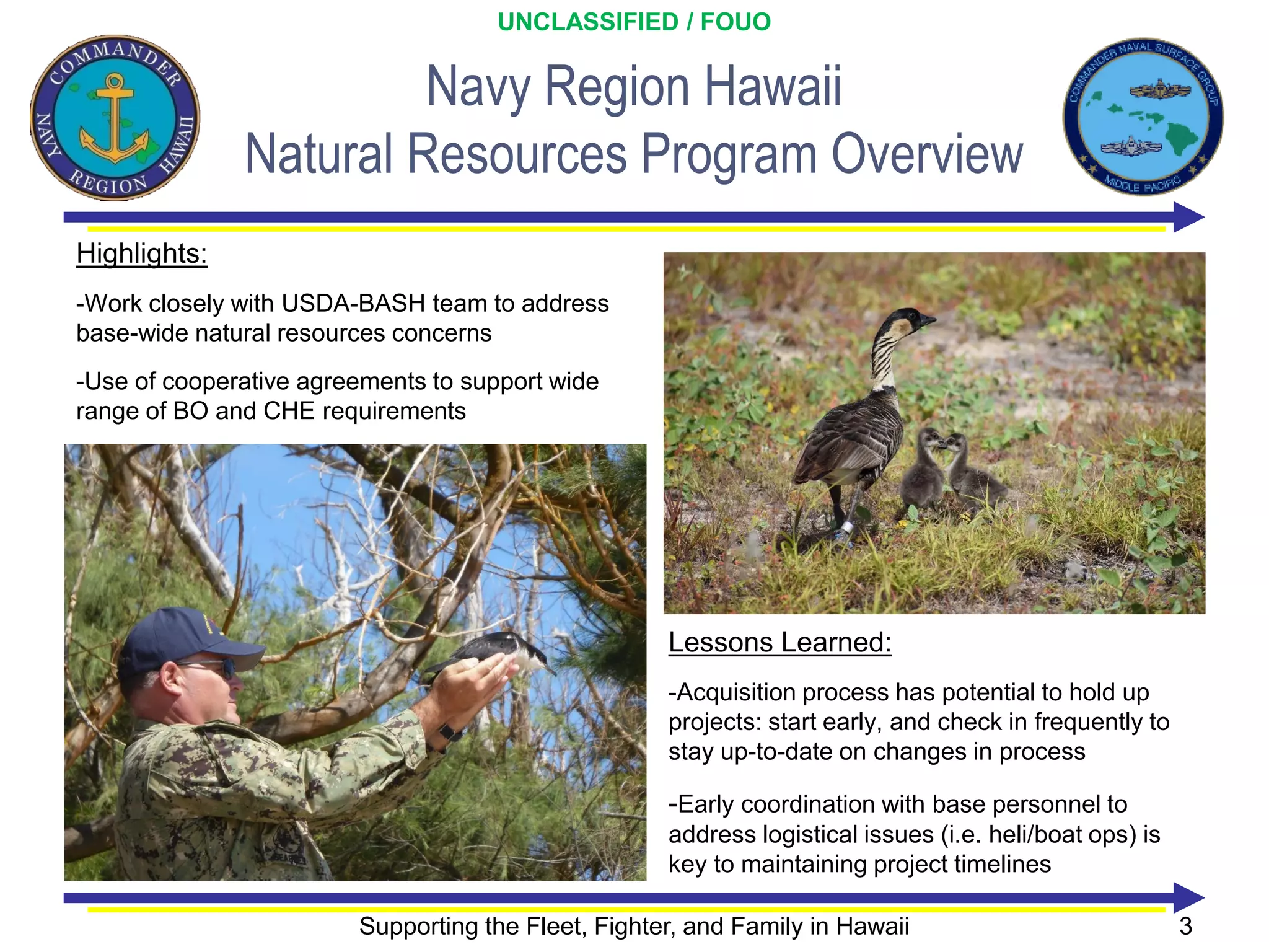 Navy Region Hawaii Natural Resources Program Overview | PPT
