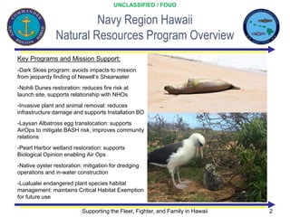 Navy Region Hawaii Natural Resources Program Overview | PPT