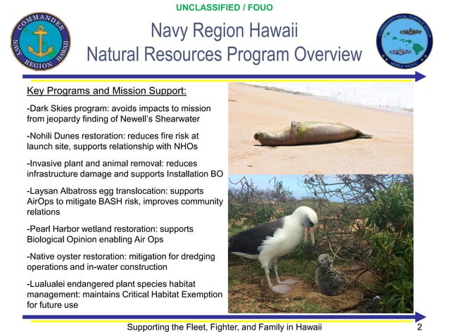 Navy Region Hawaii Natural Resources Program Overview | PPT