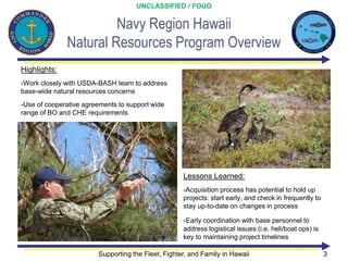 Navy Region Hawaii Natural Resources Program Overview | PPT