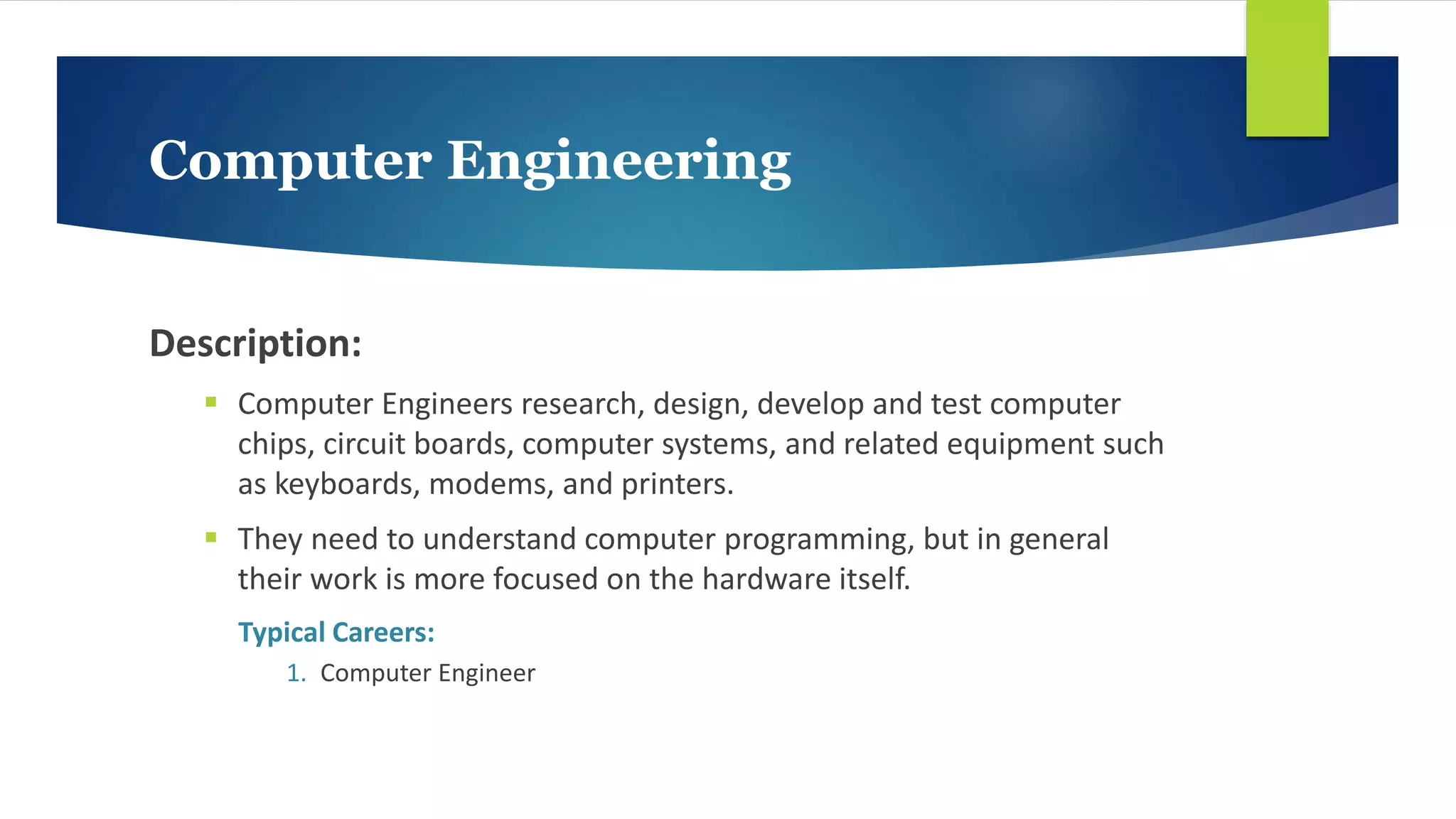 CSC103 Computer Careers PPT | PPT