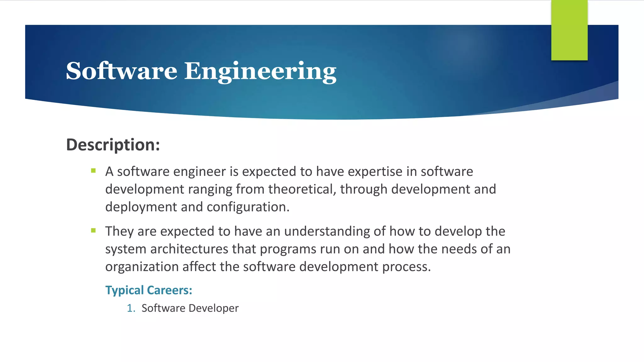 CSC103 Computer Careers PPT | PPT