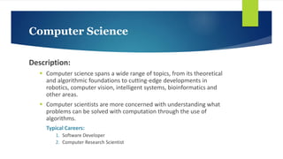 CSC103 Computer Careers PPT | PPTX