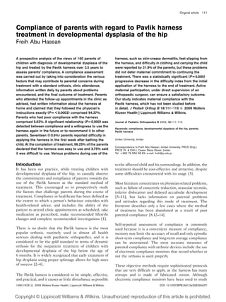 Compliance of parents with regard to Pavlik harness.pdf