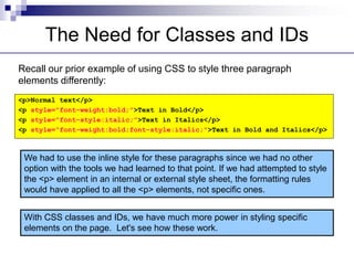 8--CSS-Classes-and-IDs.pdf for second to college | PDF