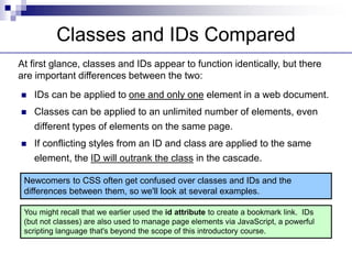 8--CSS-Classes-and-IDs.pdf for second to college | PDF