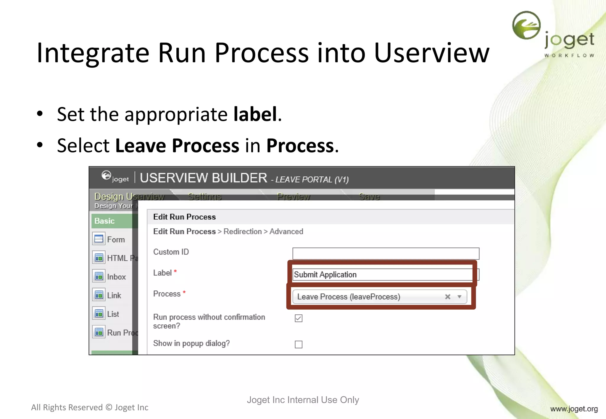 Joget Workflow V5 Training Slides Module 8 Designing Your First Userview Ppt 3120