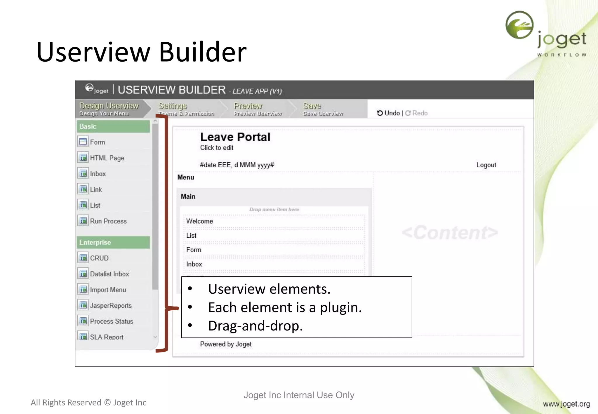 Joget Workflow v5 Training Slides - Module 8 - Designing your first Userview | PPT