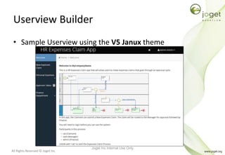 Joget Workflow v5 Training Slides - Module 8 - Designing your first Userview | PPT
