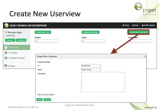 Joget Workflow v5 Training Slides - Module 8 - Designing your first Userview | PPT