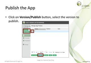 Joget Workflow v5 Training Slides - Module 8 - Designing your first Userview | PPT