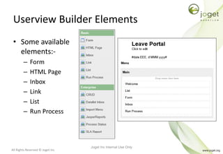 Joget Workflow v5 Training Slides - Module 8 - Designing your first Userview | PPT