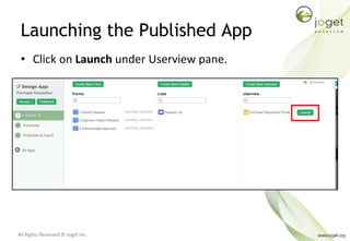 Joget Workflow v6 Training Slides - 8 - Designing your First Userview | PPT