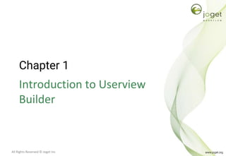 Joget Workflow v6 Training Slides - 8 - Designing your First Userview | PPT
