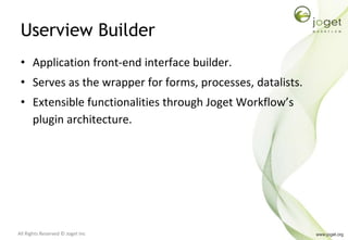 Joget Workflow v6 Training Slides - 8 - Designing your First Userview | PPT