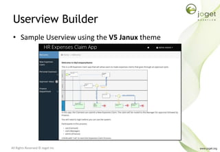 Joget Workflow v6 Training Slides - 8 - Designing your First Userview | PPT